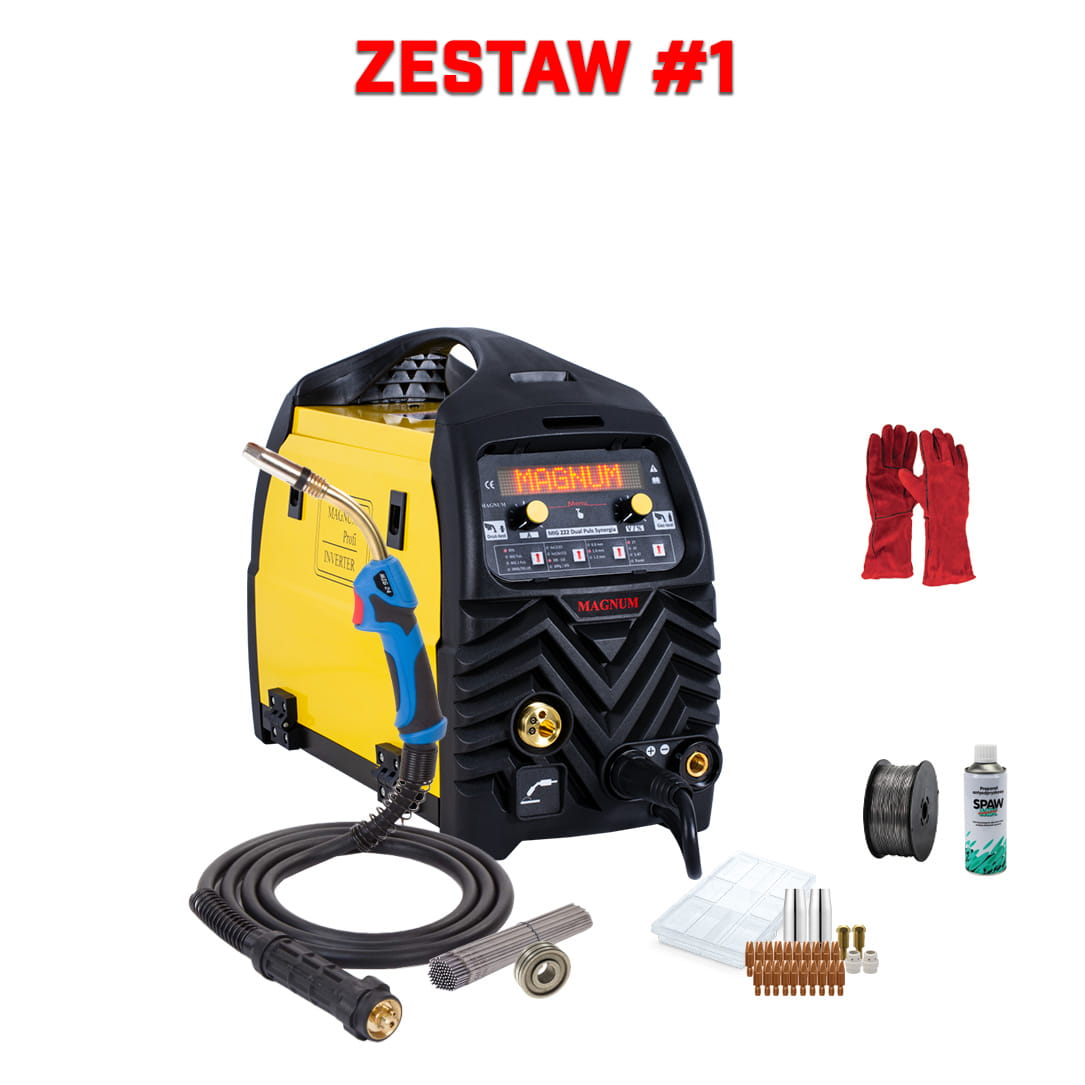 Spawarka inwertorowa MIG/MAG Magnum MIG 222 DUAL PULS - zestaw #1 ...