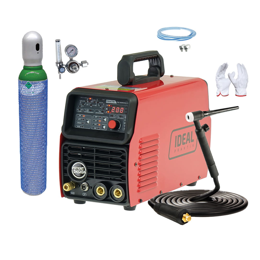 Spawarka inwertorowa TIG Ideal PRAKTIK TIG 200 AC/DC - zestaw #1 ...